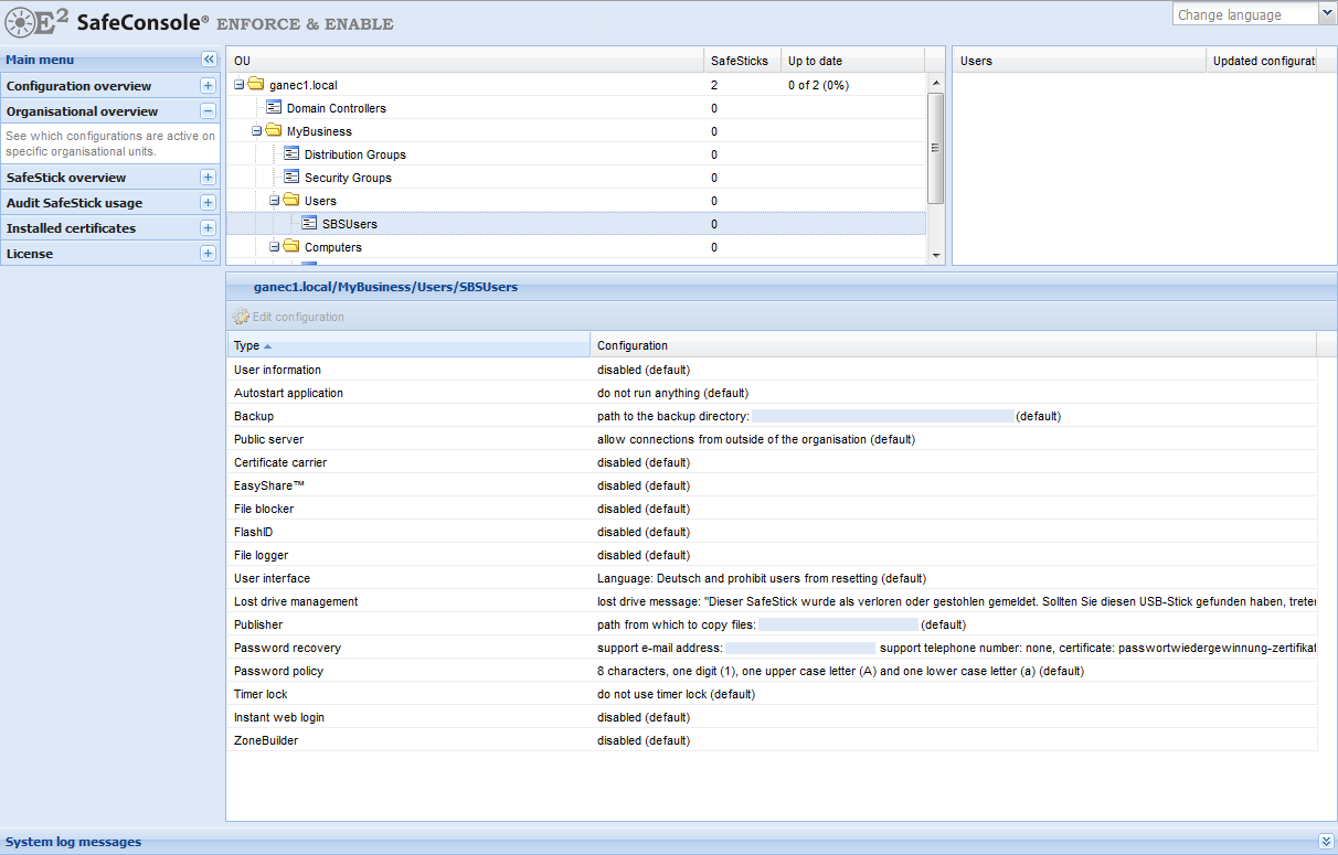 Blockmaster SafeStick – Zentrale Verwaltungslösung – GANEC GmbH