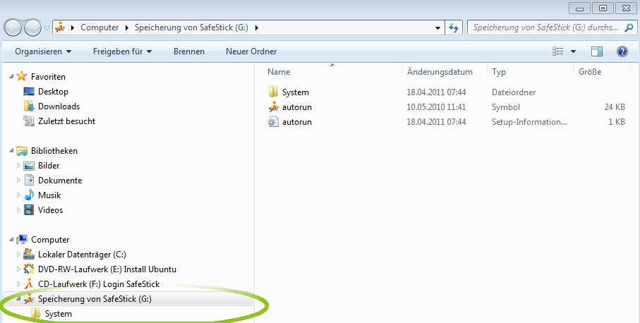 Blockmaster SafeStick – Einsatz unter Windows – GANEC GmbH